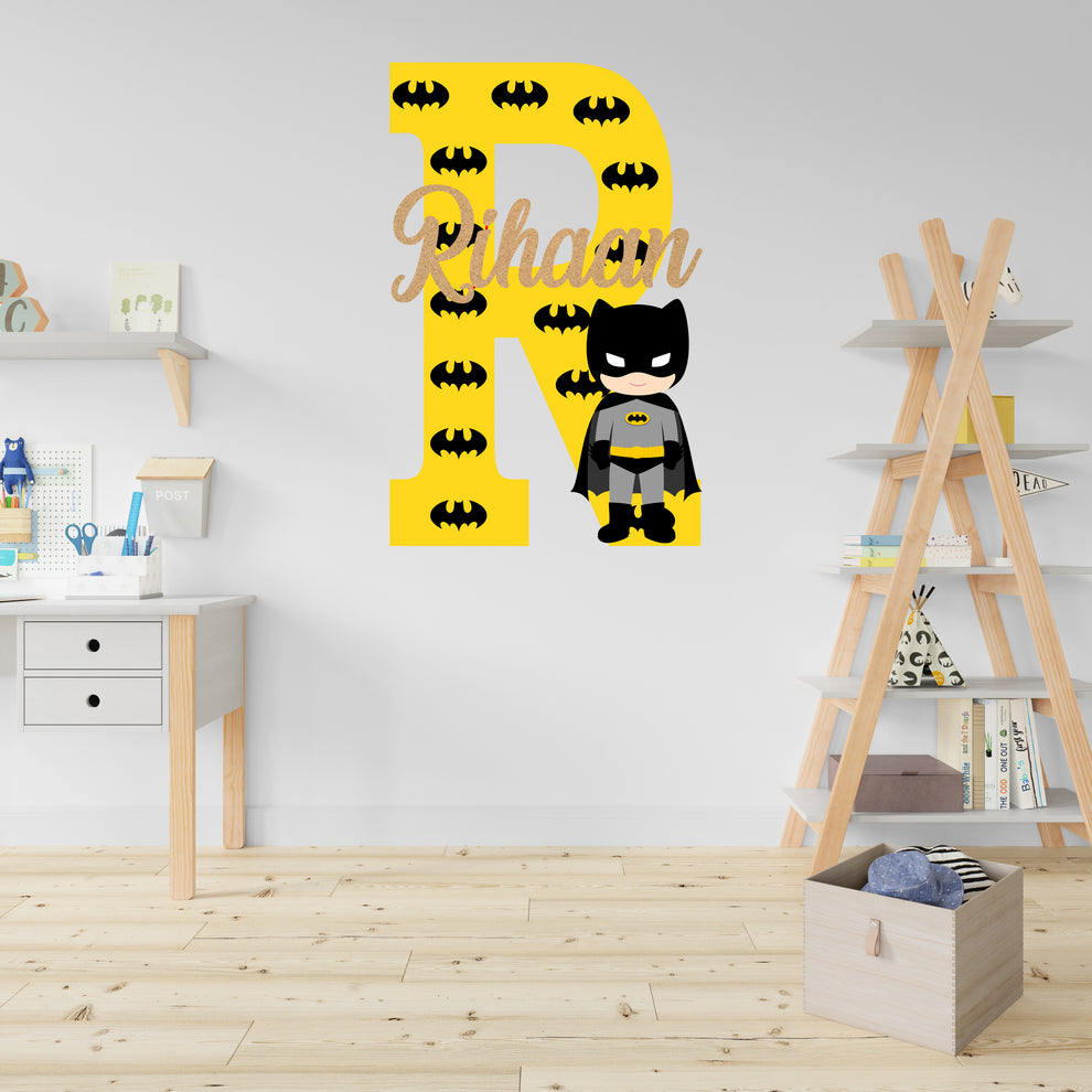 Batman Theme Name Plate – The Gift Baskett