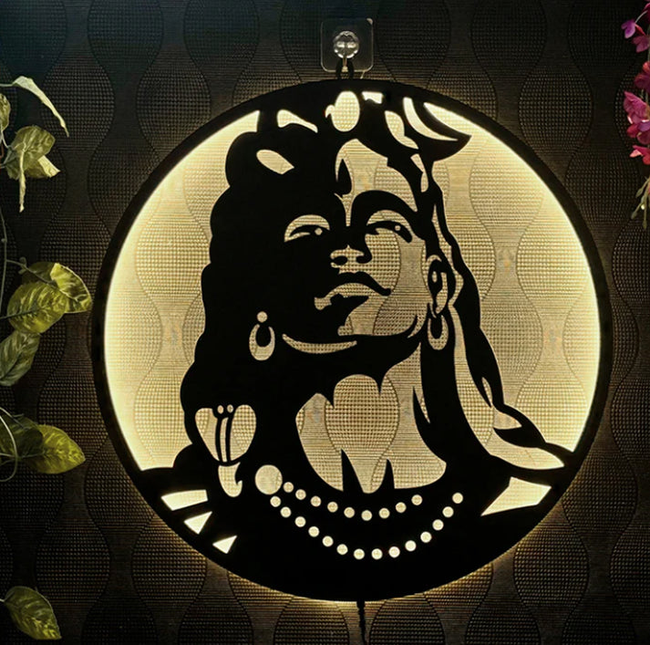 AdiYogi Shiv Ji Led Light For Wall Decor – The Gift Baskett