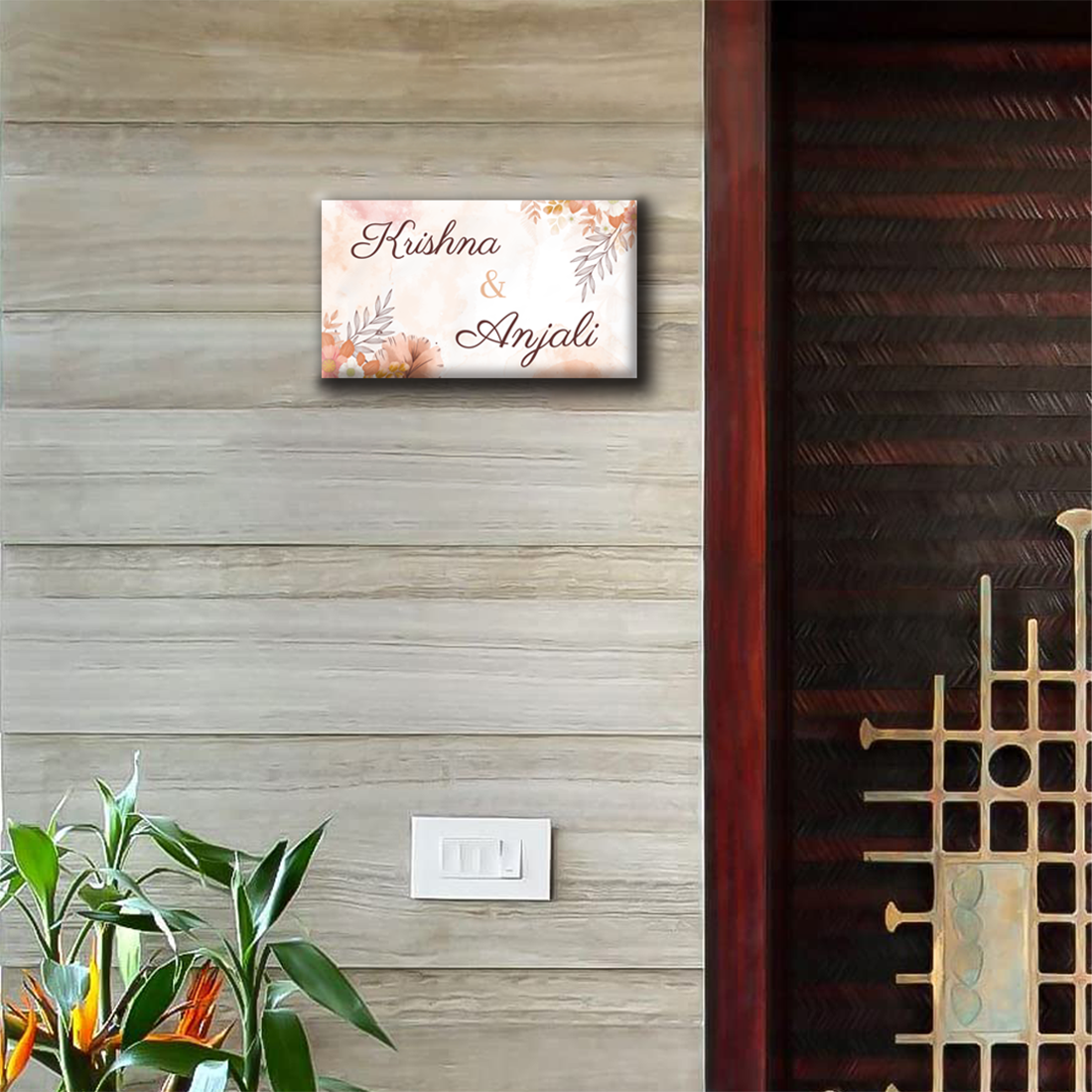 Blossom Circular Name Plate – The Gift Baskett